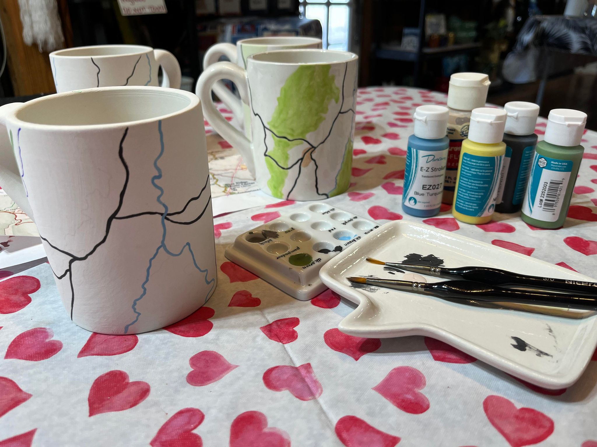 Custom Handpainted ceramic mug - Area Map Design | Blue Ridge Ceramics ...